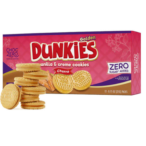 CHURRO Dunkies Sandwich Cookies, 12 x 21g Packs – Low Carb Haven