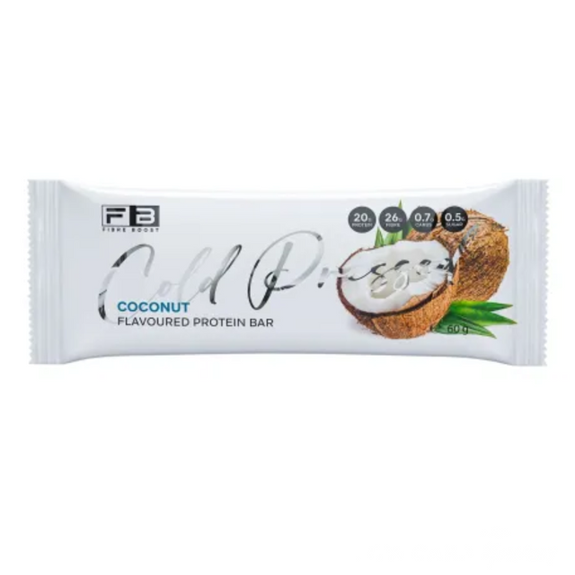 FIBRE BOOST Coconut 60g Cold Pressed Protein Bar – Low Carb Haven