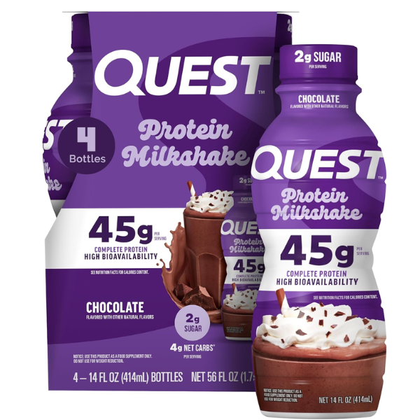 Chocolate Protein Shake, 45g Protein 4 Pack – Low Carb Haven