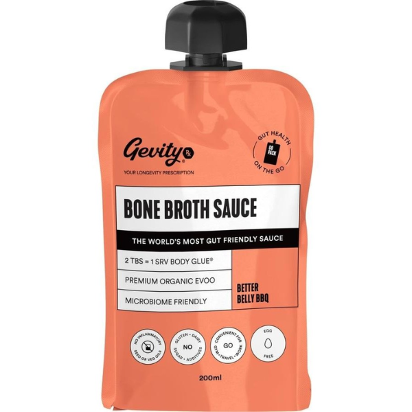 Gevity Bone Broth Sauce Better Belly BBQ 200gm Pouch – Low Carb Haven